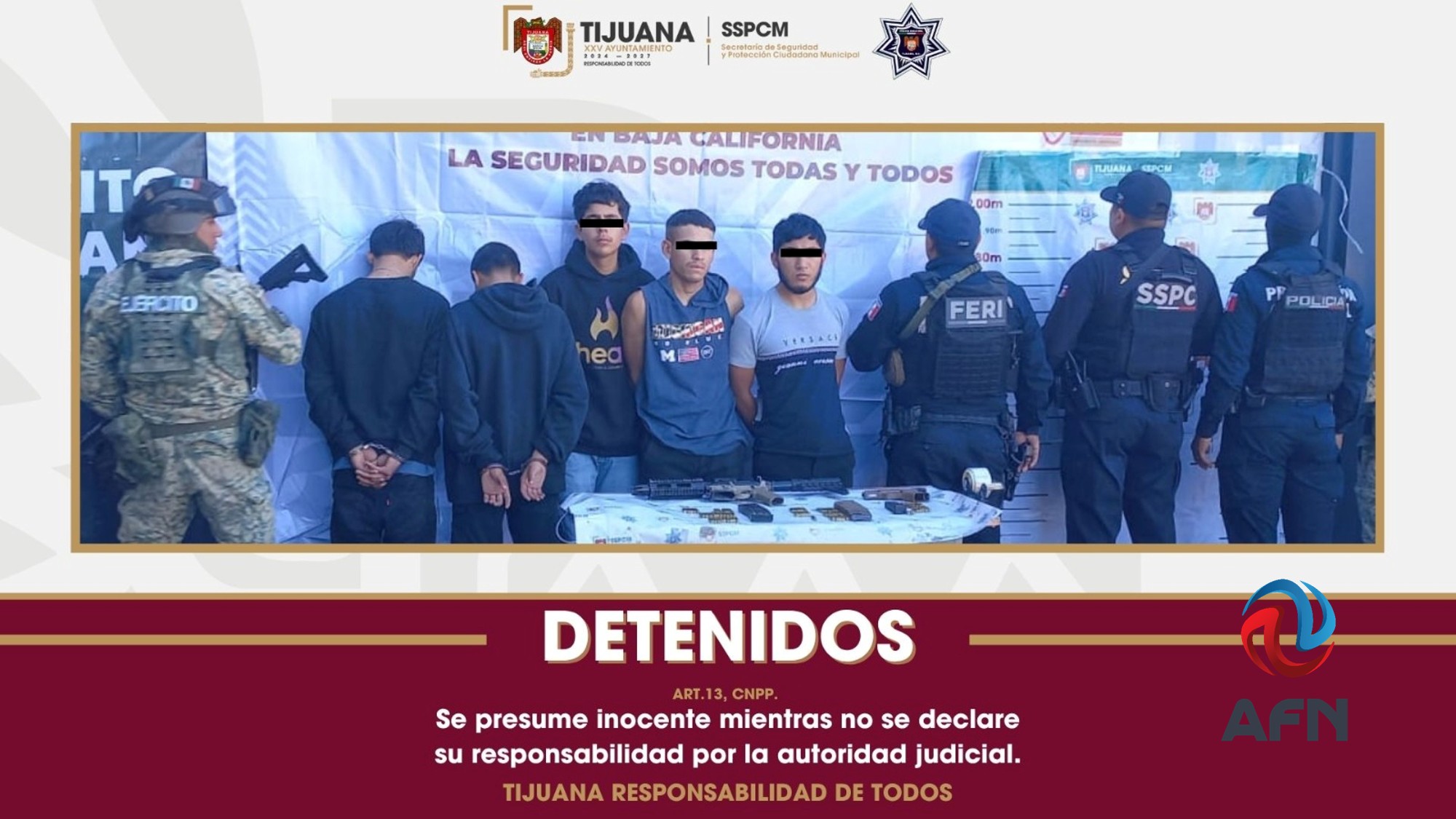 Detienen a cinco presuntos asesinos en la zona de Sánchez Taboada; dos de los capturados son ...